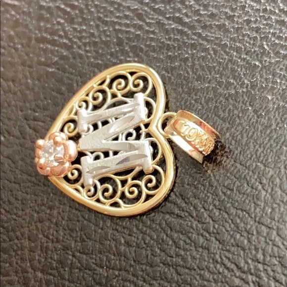 Element Shine | Jewelry | Real Gold Initial Letter S Heart Filigree ...